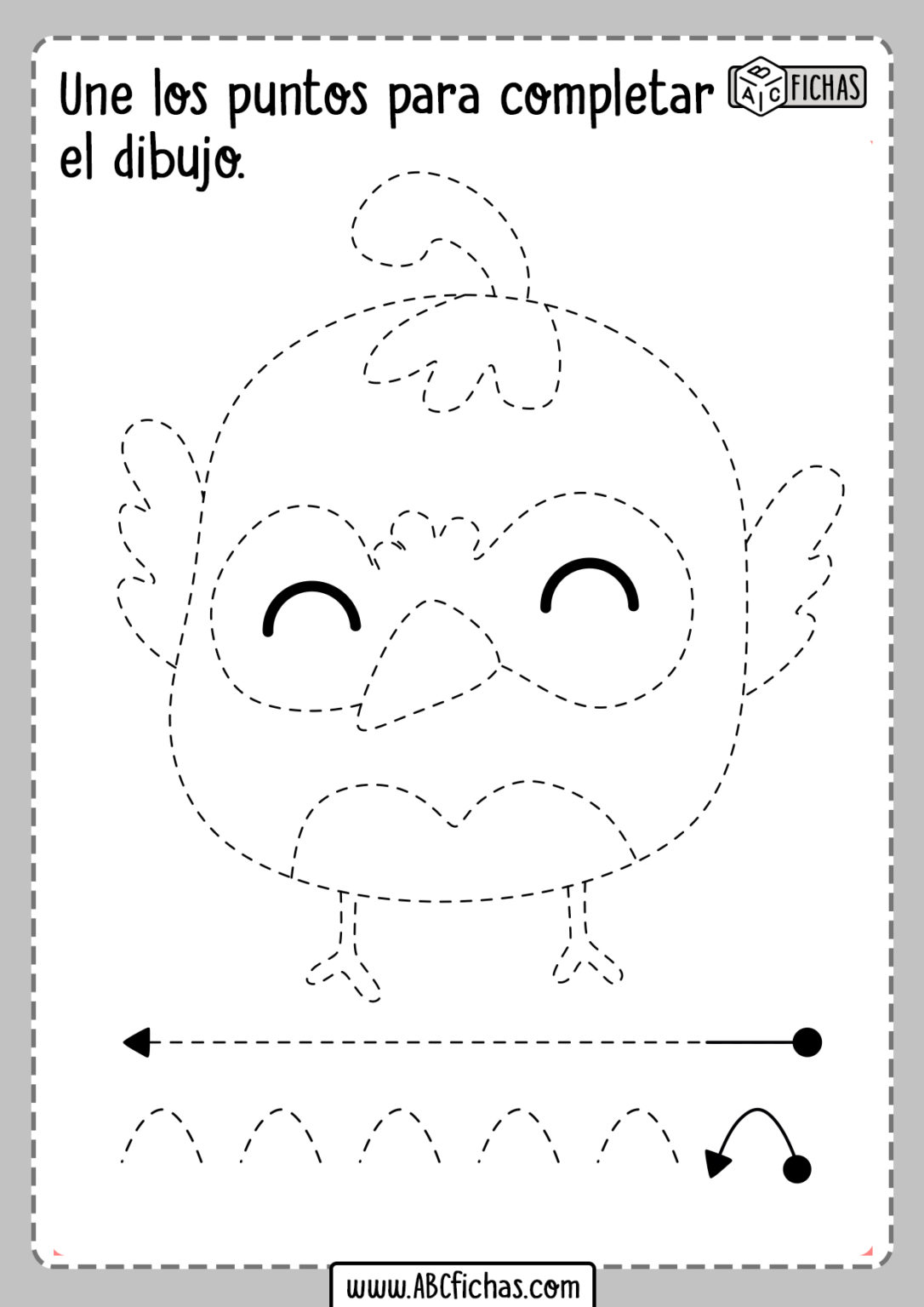 Fichas Traza y Colorea - ABC Fichas