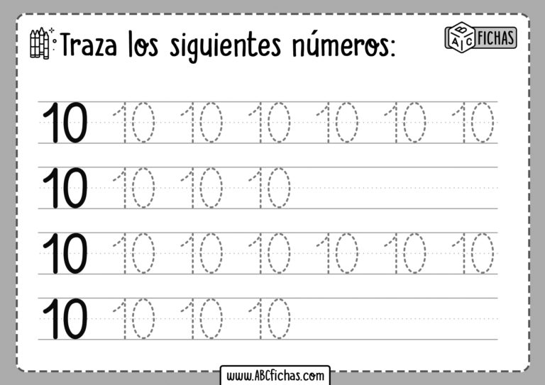 Aprender los Números del 1 al 10 | Trazar y Escribir Números