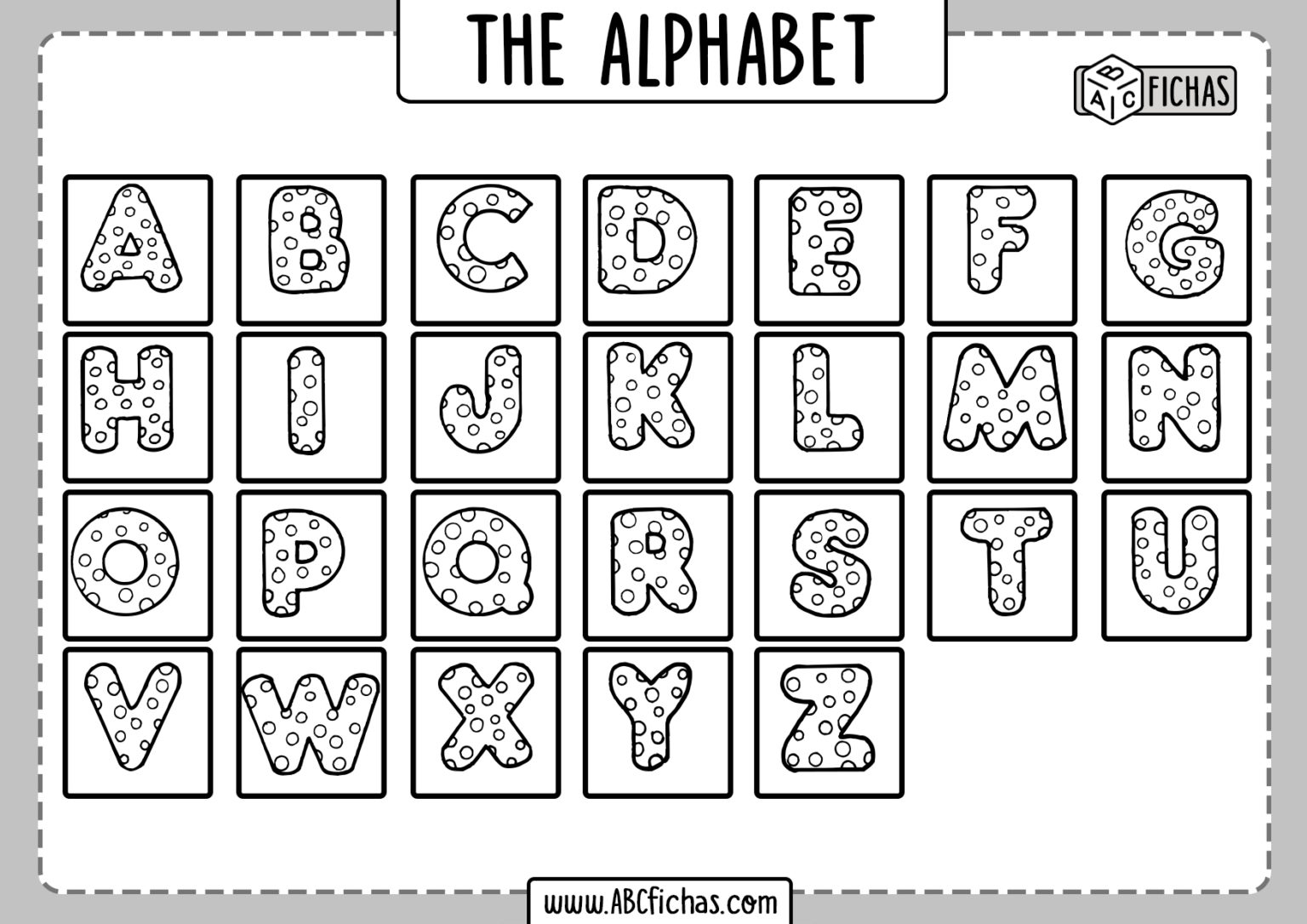 Alphabet Worksheets - ABC Fichas