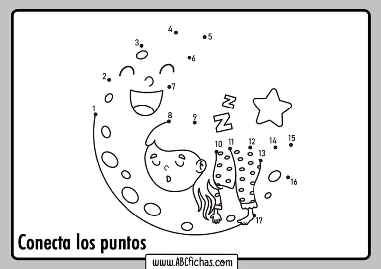 Conecta los puntos juegos de dibujar - ABC Fichas