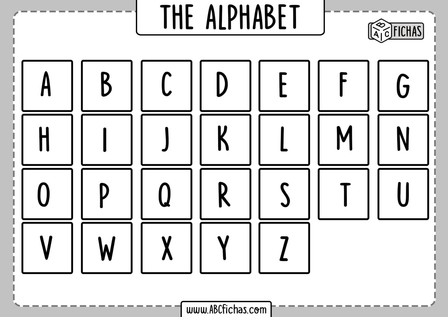 Full Alphabet Worksheet - ABC Fichas