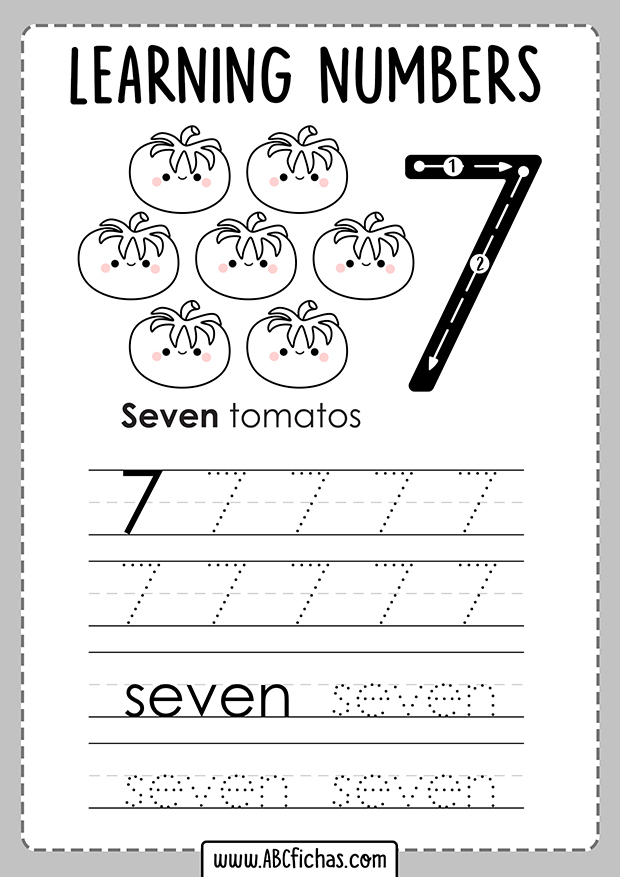 Number Tracing For Kindergarten Kids ABC Fichas Number Tracing For Kindergarten Kids ABC Fichas