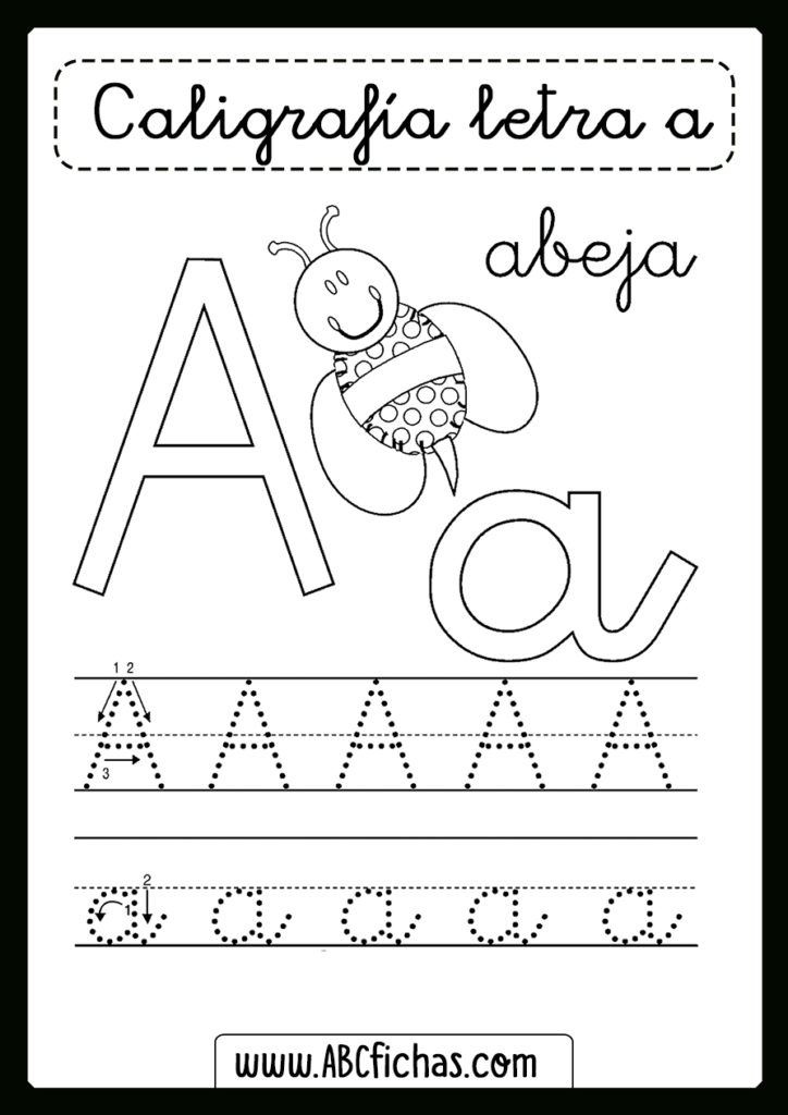 Fichas de la Letra A (Caligrafía y Lectoescritura) Listas para Descargar