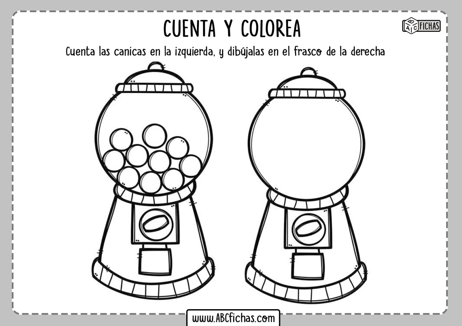 Fichas de Conteo | Aprender a contar y colorear | PARA IMPRIMIR