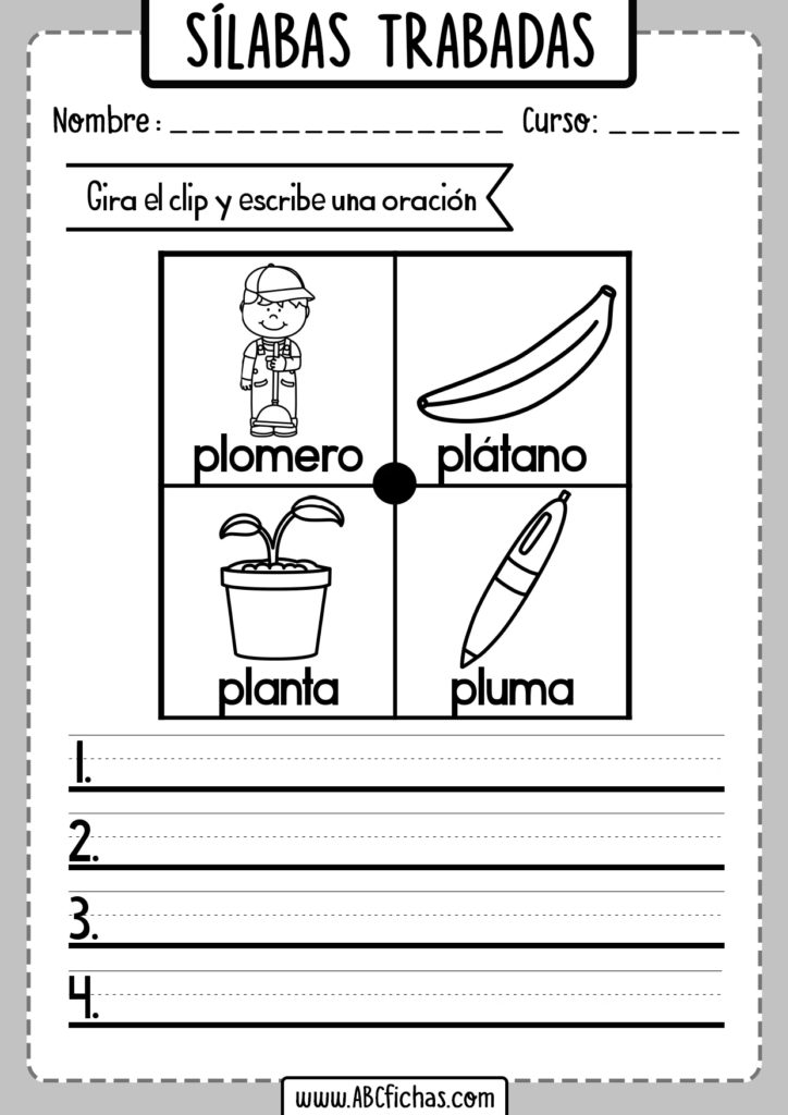 Ejercicios pla ple pli plo plu - ABC Fichas