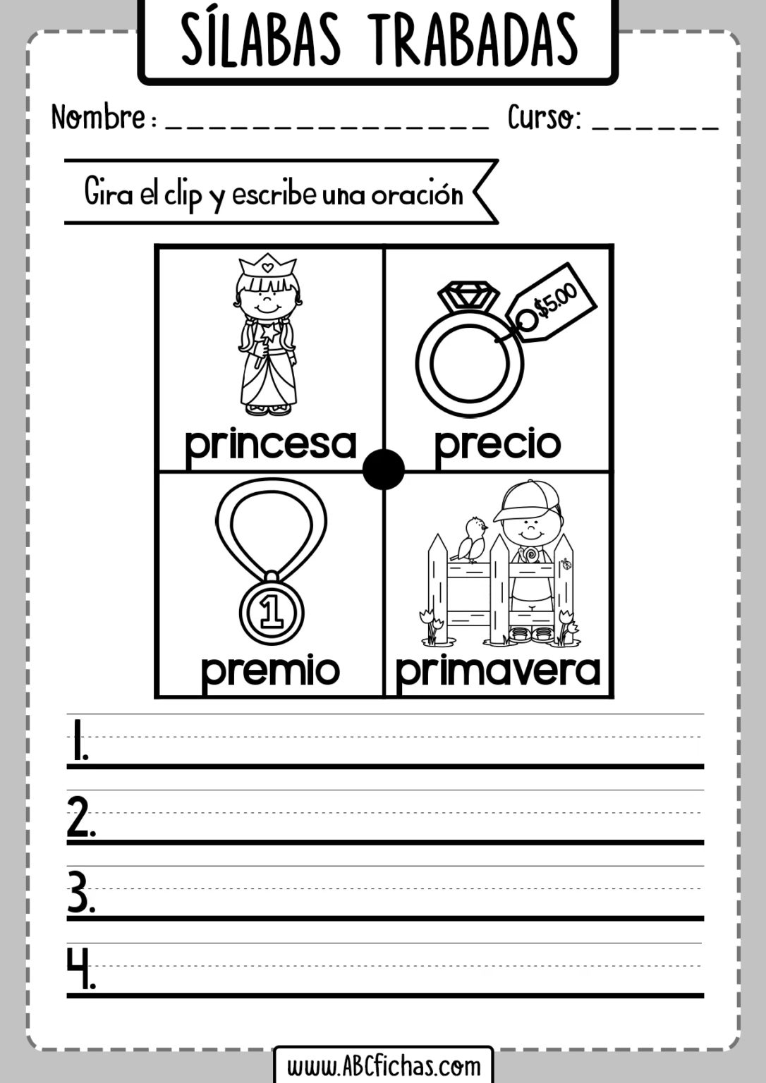 Ejercicios pra pre pri pro pru - ABC Fichas