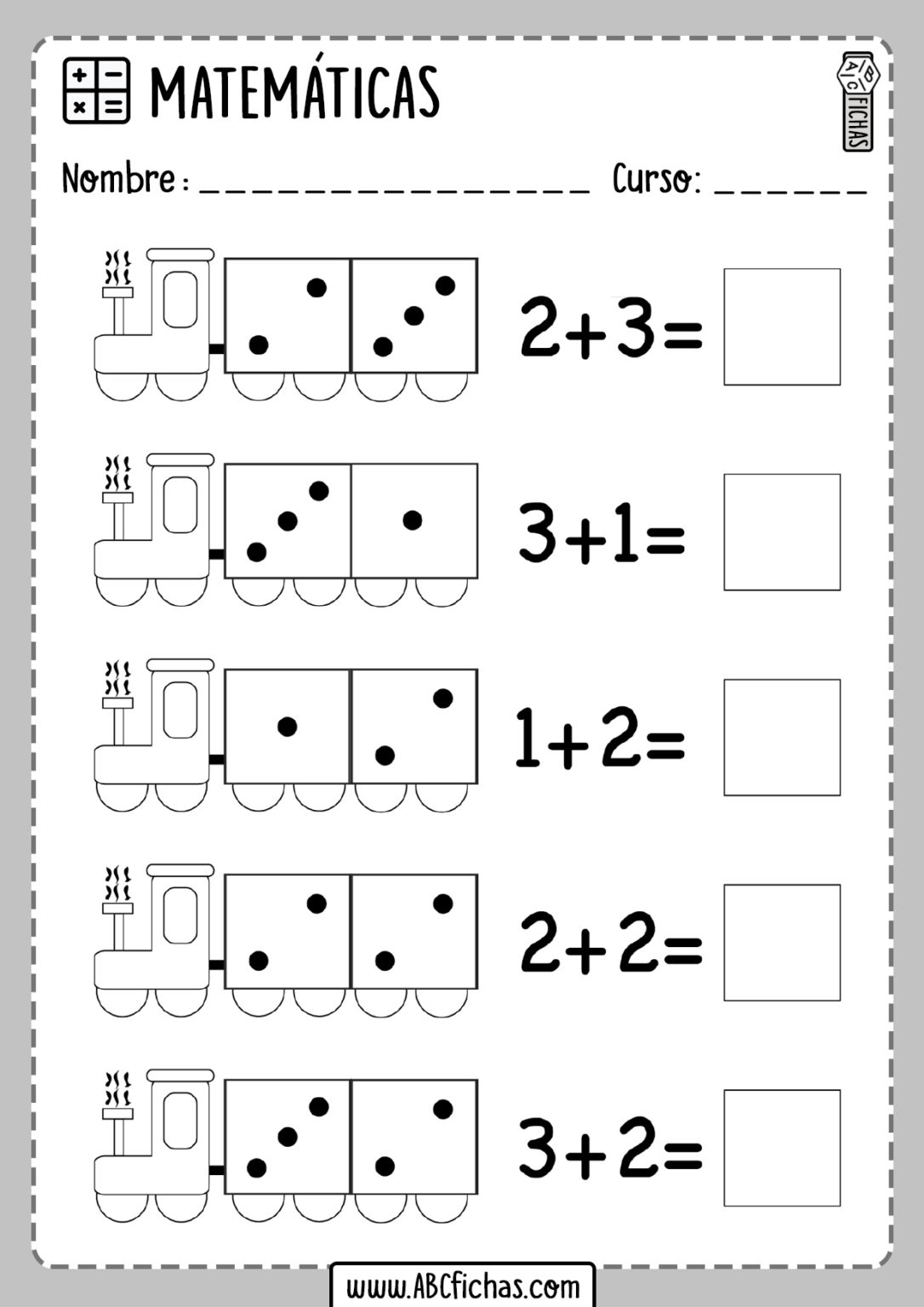 Fichas de Sumas con Dibujos para Infantil | Listas para Imprimir