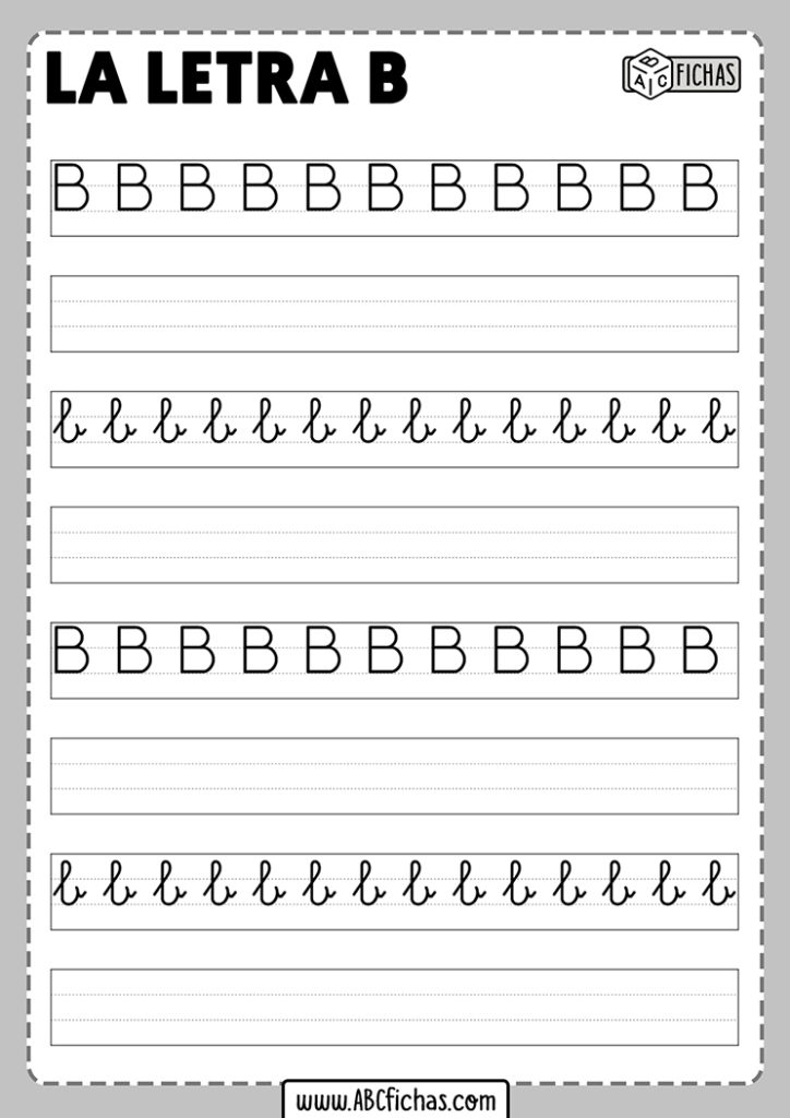 Ficha caligrafia letra b - ABC Fichas Ficha caligrafia letra b - ABC Fichas