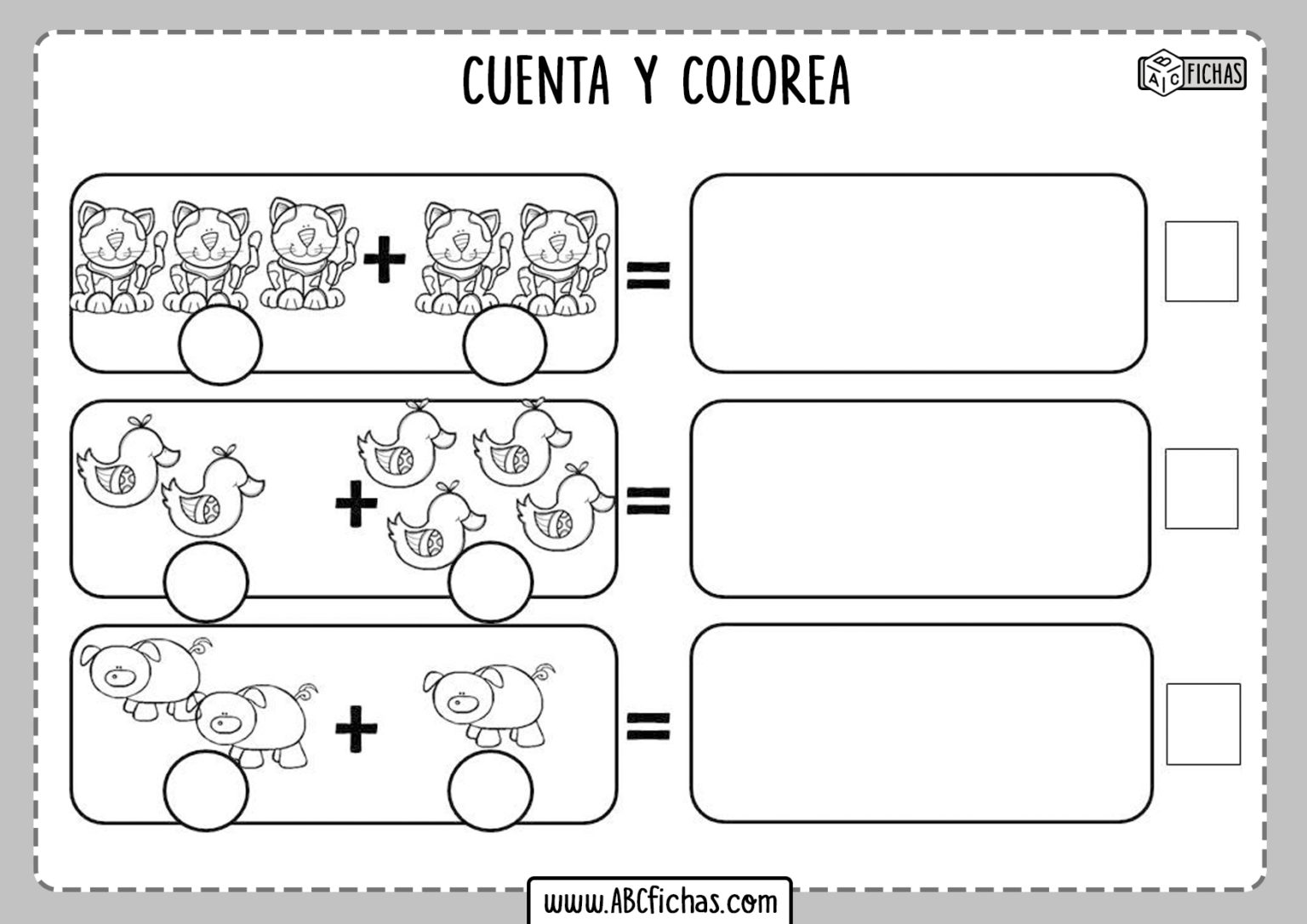 Fichas de Conteo | Aprender a contar y colorear | PARA IMPRIMIR