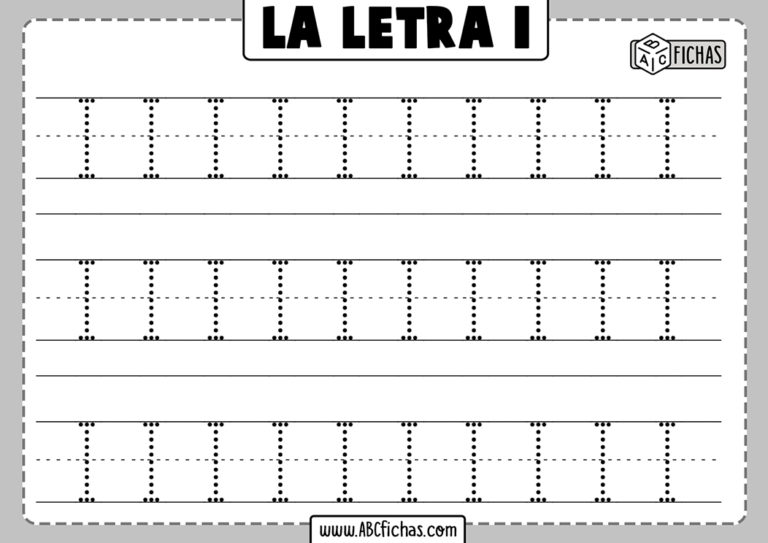 Aprender a escribir la letra i - ABC Fichas