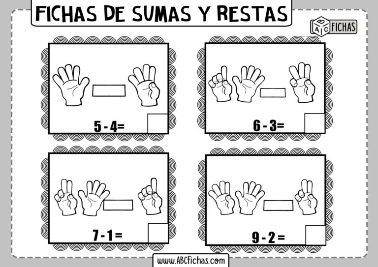 Fichas de Sumas y Restas - ABC Fichas