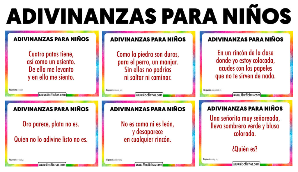 Adivinanzas para Niños | Adivinanzas variadas para Niños Pequeños