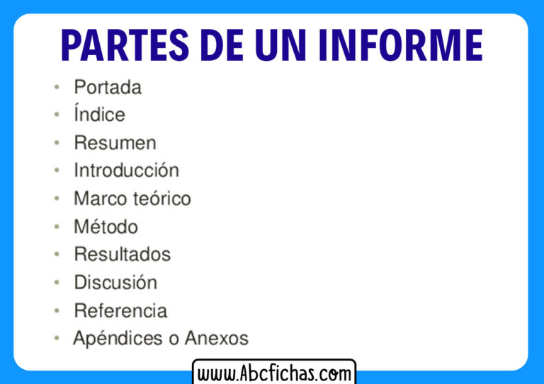 Informe Cientifico Partes Abc Fichas
