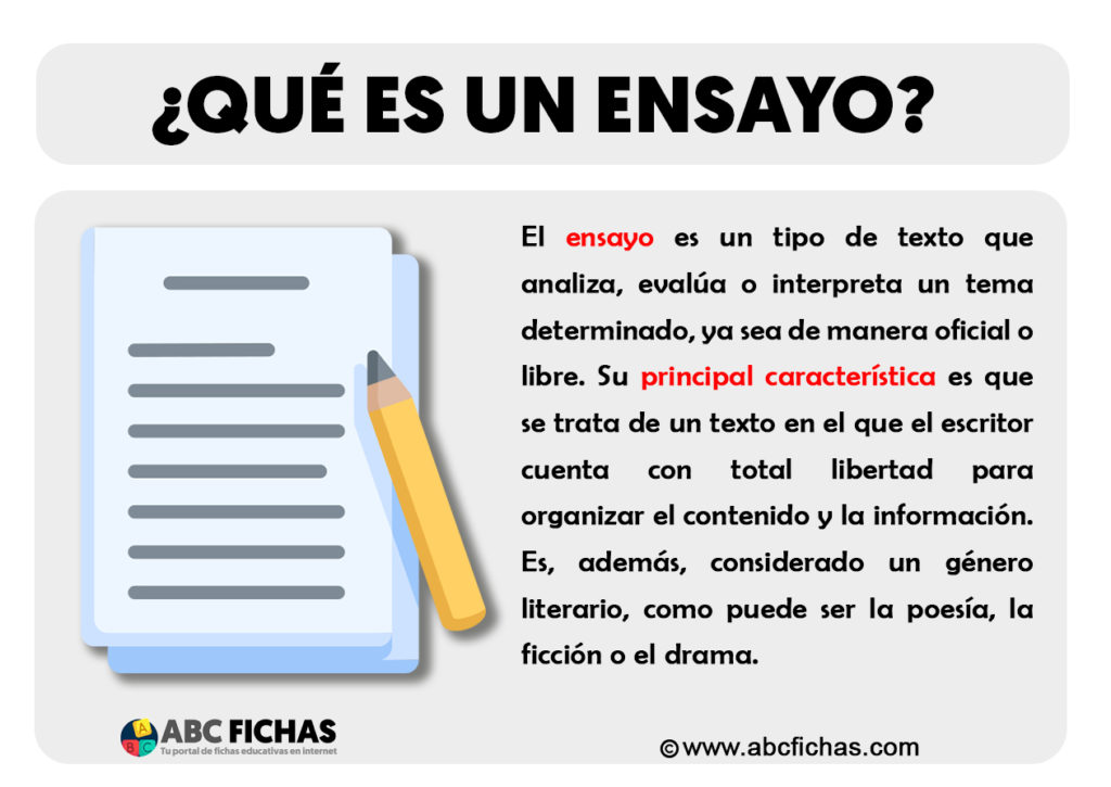 Que es un ensayo | Concepto y Definición de Ensayo