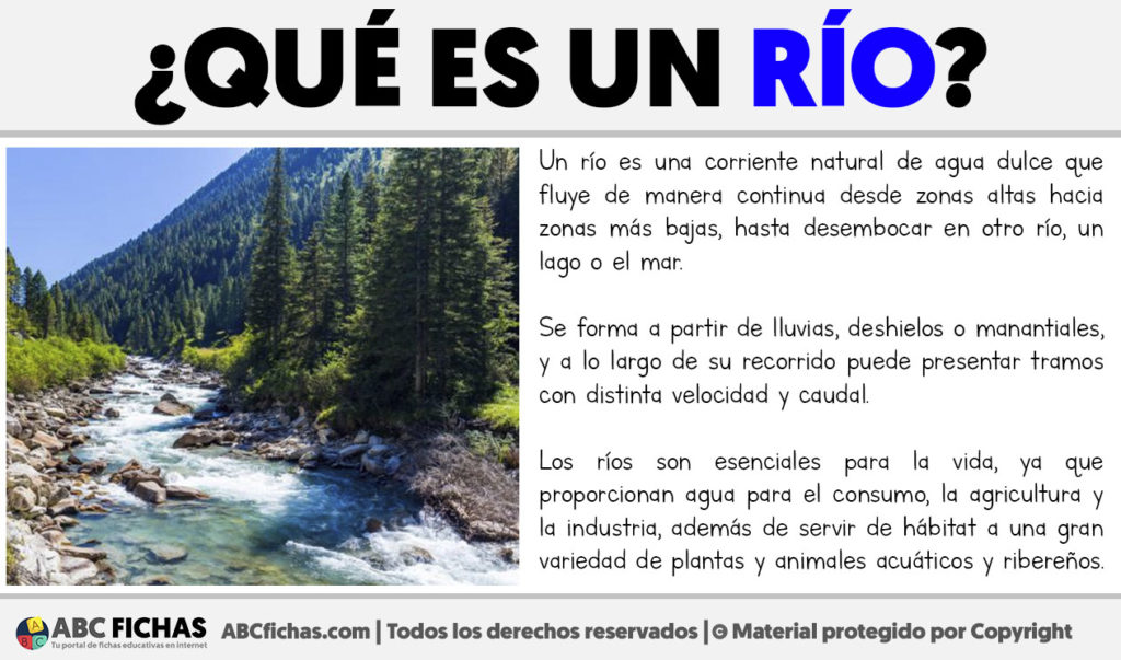 Que es un rio - ABC Fichas