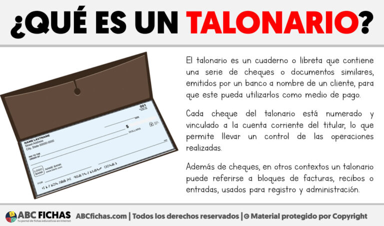 Qué es un Talonario | Definición de Talonario